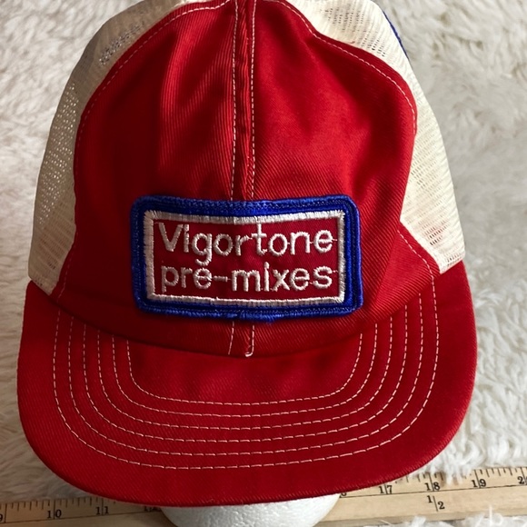 Accessories | Vintage Hat Patch Cap Vigortone Premixes Red White Blue ...